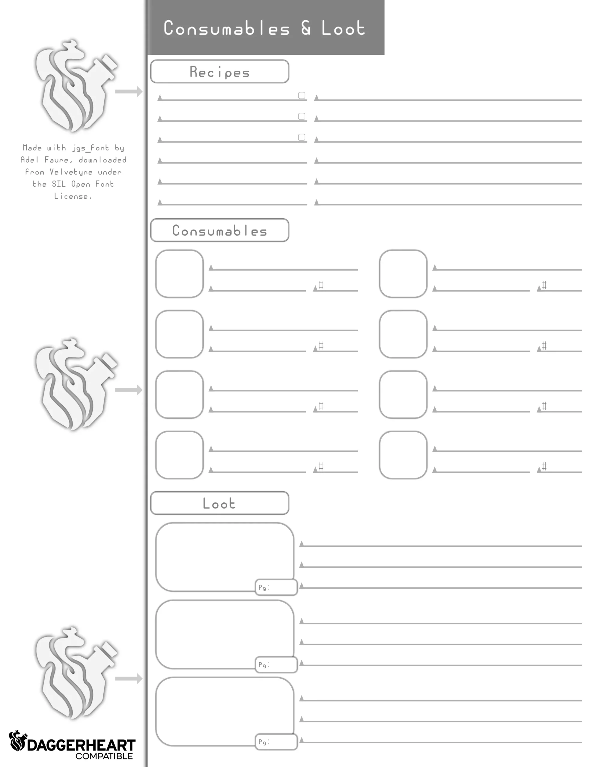 Daggerheart Consumables And Loot Rider • Daggerheart Compatible ...